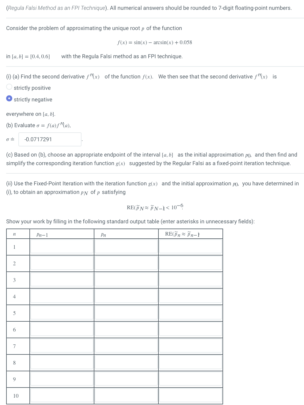 Solved (Regula Falsi Method as an FPI Technique). All | Chegg.com