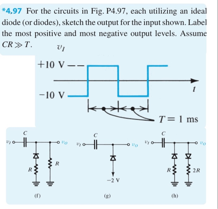 Solved *4,97 For the circuits in Fig. P4.97, each utilizing | Chegg.com
