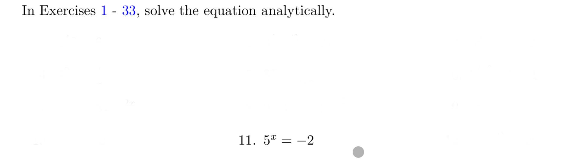 Solved In Exercises 1−33, solve the equation analytically. | Chegg.com
