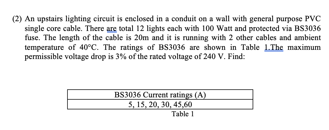 Solved Find: 1-Design current 2-Nominal current 3-correction | Chegg.com