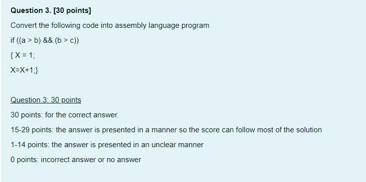 Solved Question 3. [30 points] Convert the following code | Chegg.com