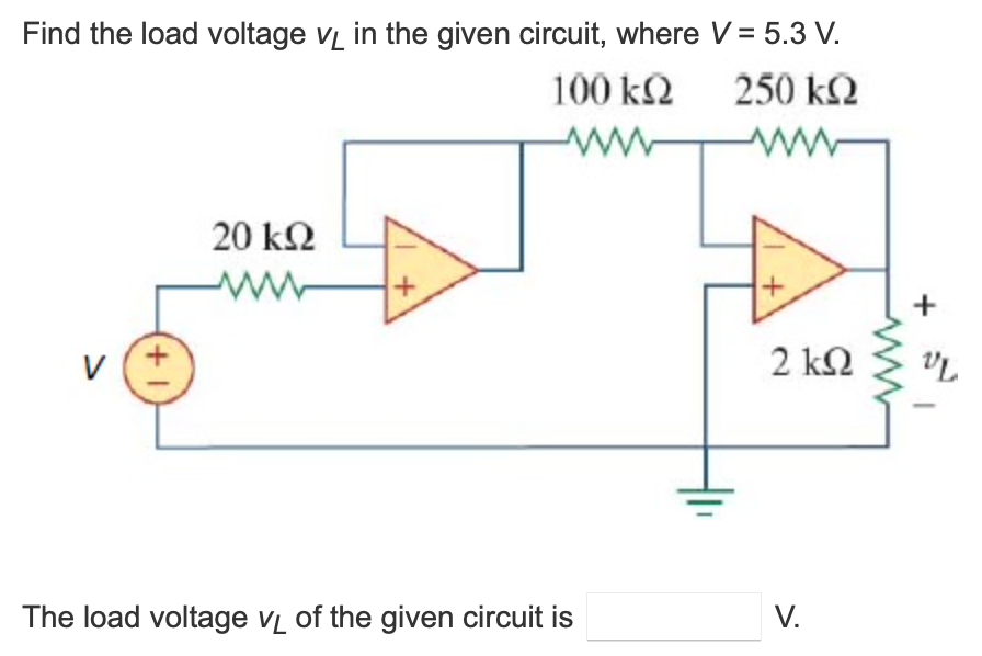 Solved Find the load voltage vL in the given circuit, where | Chegg.com