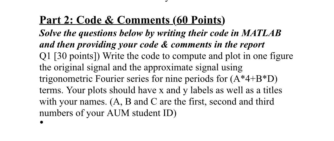 Solved Part 2: Code \& Comments (60 Points) Solve the | Chegg.com
