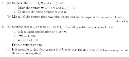 Solved 5. (a) Suppose that u 1,2) and v (3,-1). i. Draw the | Chegg.com Solved 5. (a) Suppose that u 1,2) and v (3,-1). i. Draw the | Chegg.com