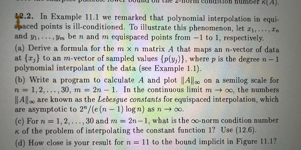 12.2. In Example 11.1 we remarked that polynomial | Chegg.com