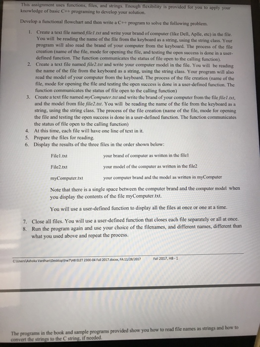 Solved This Assignment Uses Functions Files And Strings 