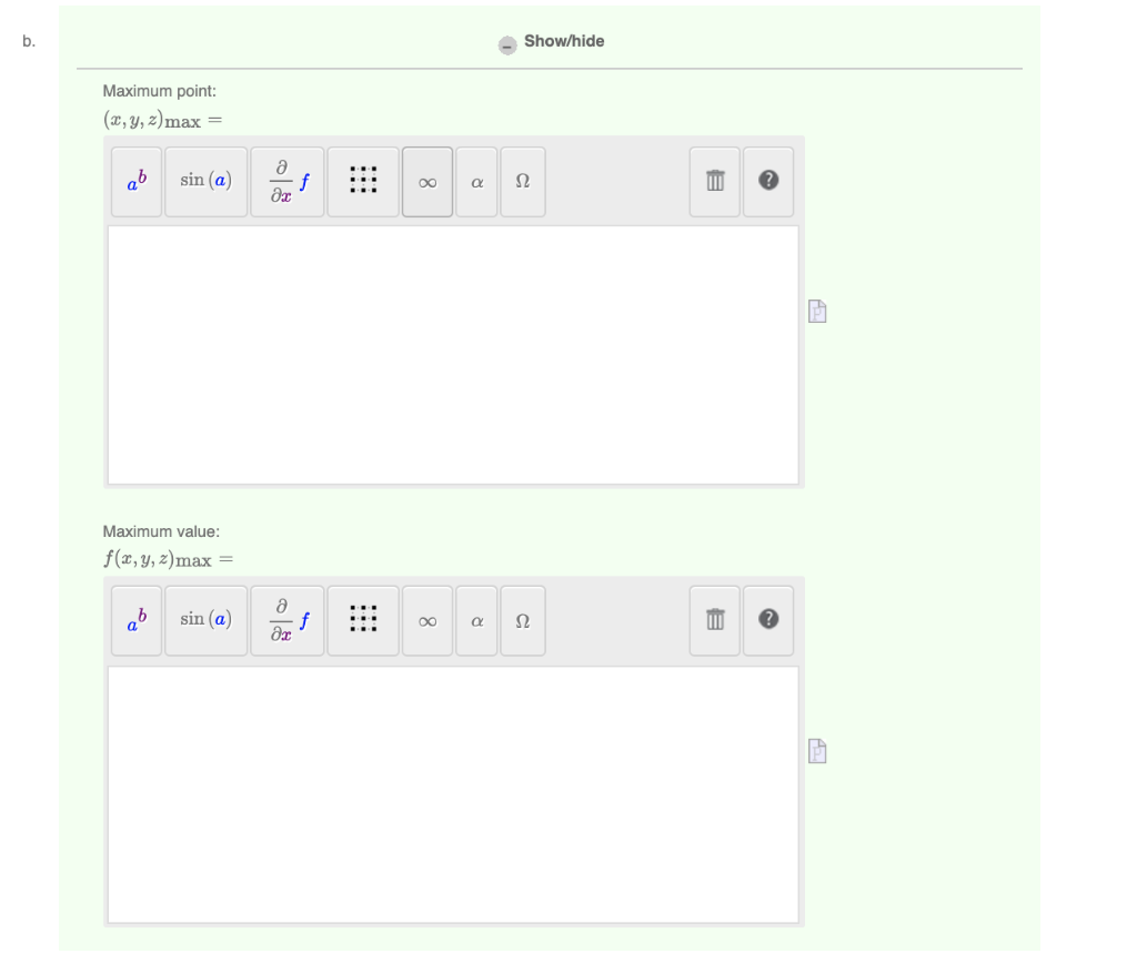 Solved Find the minimum and maximum points of f(x, y, z) = | Chegg.com