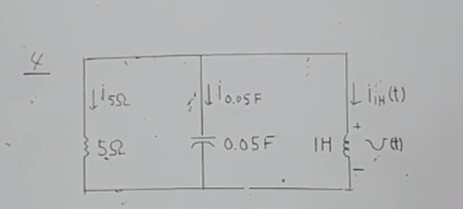 Find the natural response v(t) in the parallel | Chegg.com