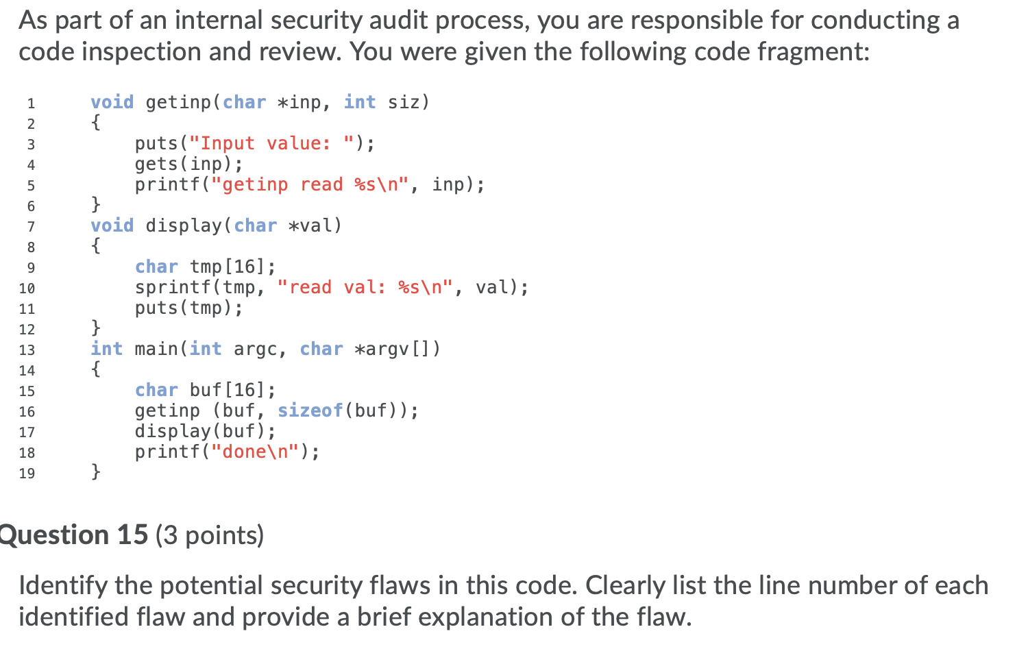 Solved As part of an internal security audit process, you | Chegg.com