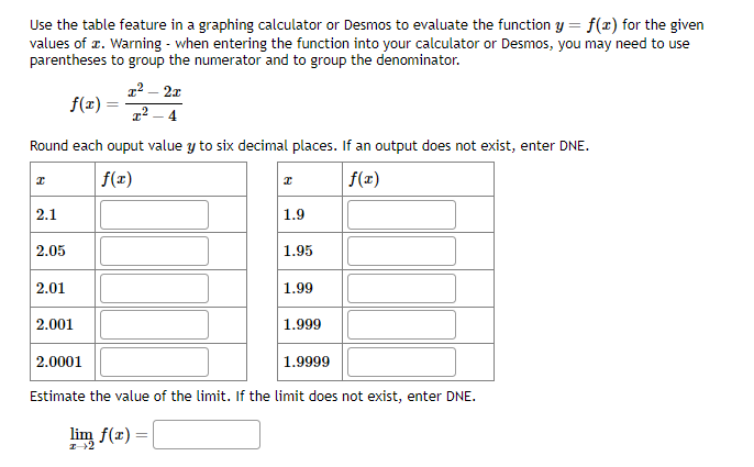Use the table feature in a graphing calculator or | Chegg.com