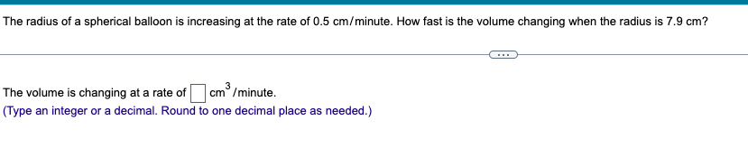 Solved The radius of a spherical balloon is increasing at | Chegg.com