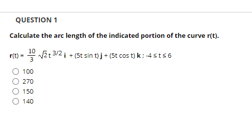 Solved Calculate the arc length of the indicated portion of | Chegg.com