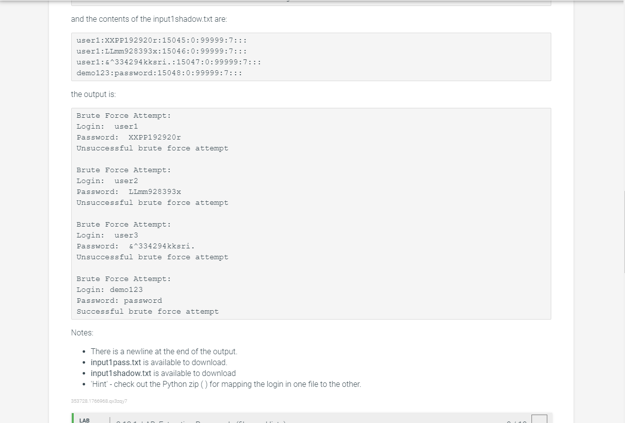 Solved 3.13 LAB: Extracting Passwords (files and lists) The | Chegg.com