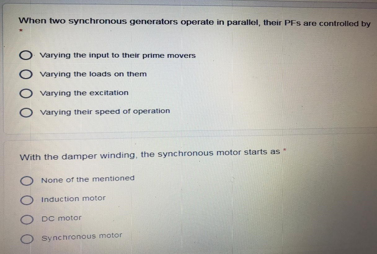 Solved When two synchronous generators operate in parallel, | Chegg.com