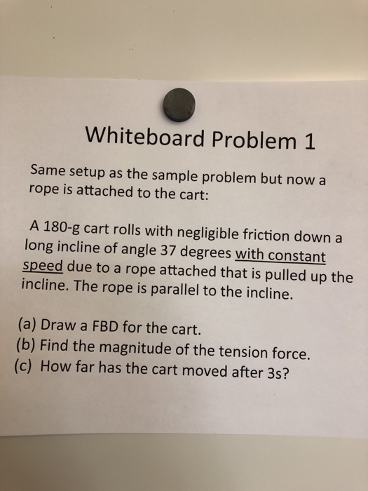 Solved Whiteboard Problem 1 Same setup as the sample problem | Chegg.com