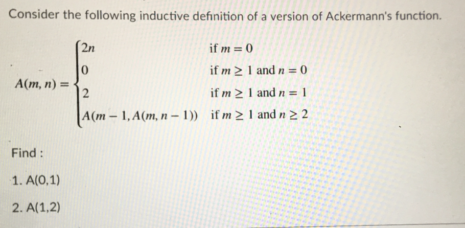 Solved Consider the following inductive definition of a | Chegg.com