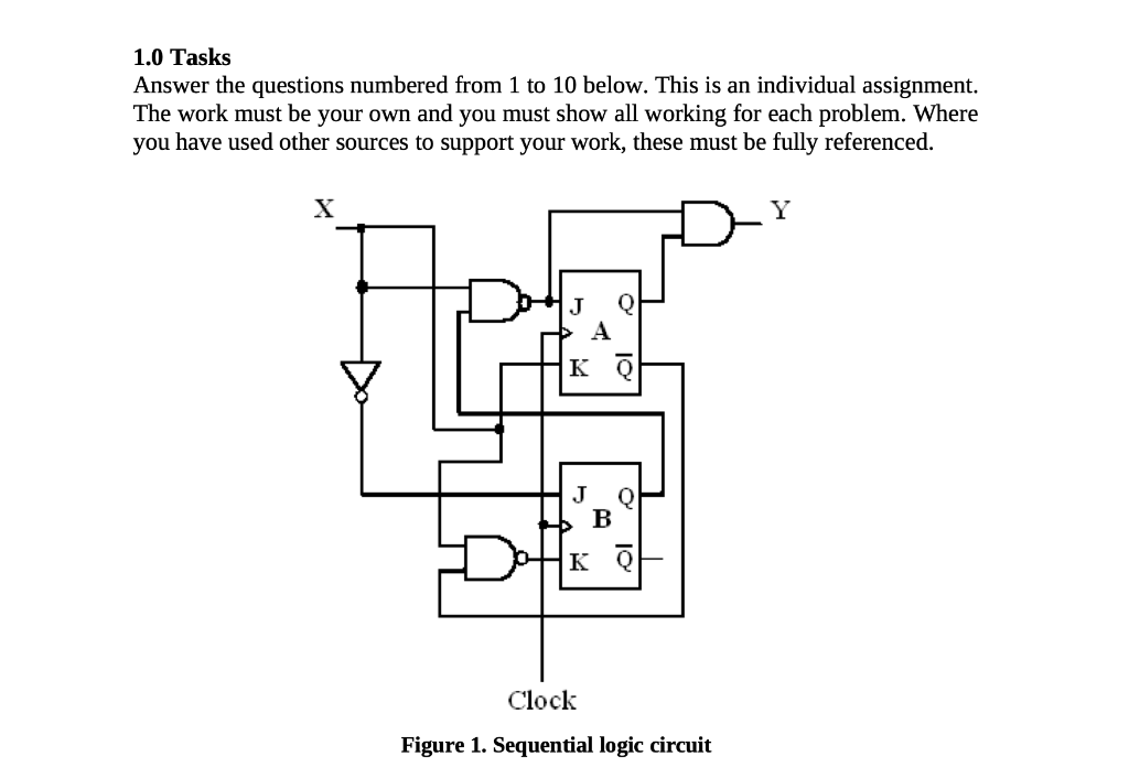 Solved Sequential logic circuit. Answer the questions | Chegg.com