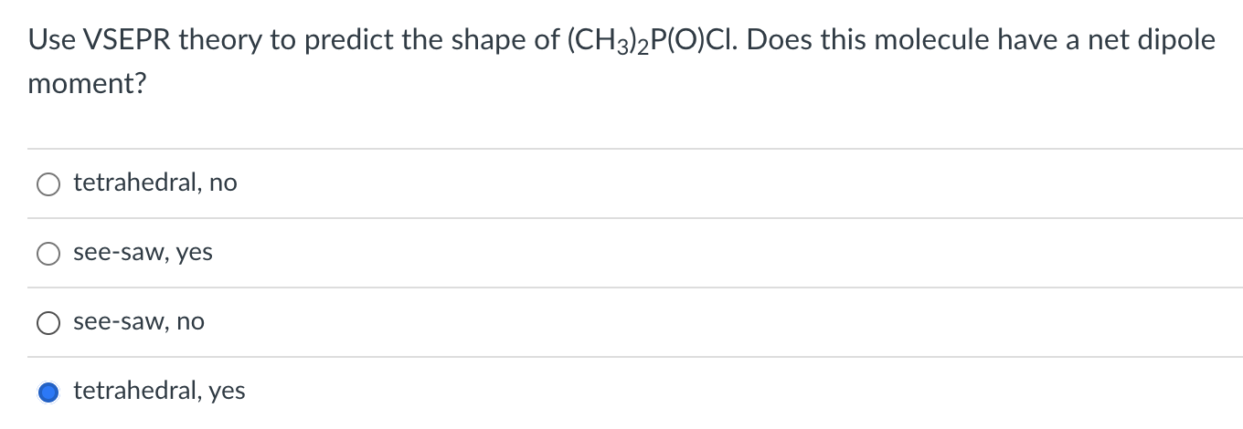 Solved Use VSEPR theory to predict the shape of | Chegg.com