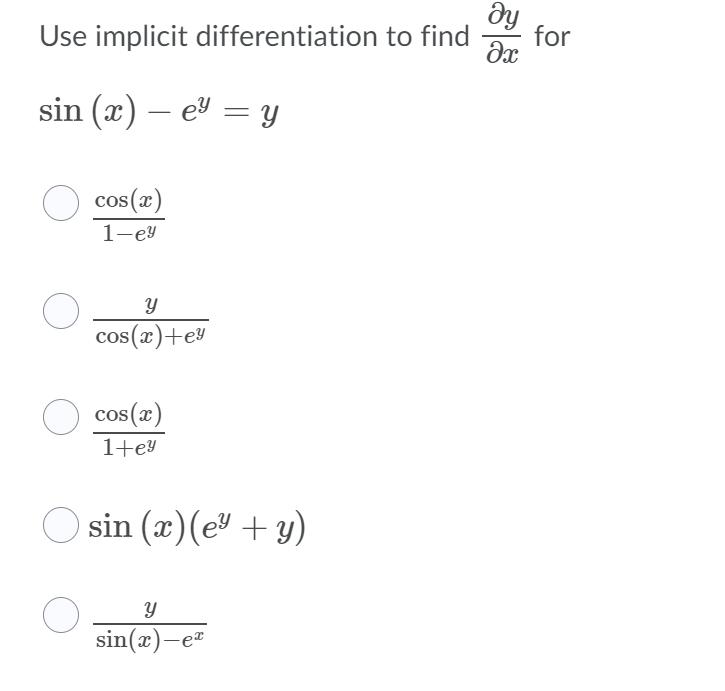 Solved Dy Use implicit differentiation to find for ax sin | Chegg.com