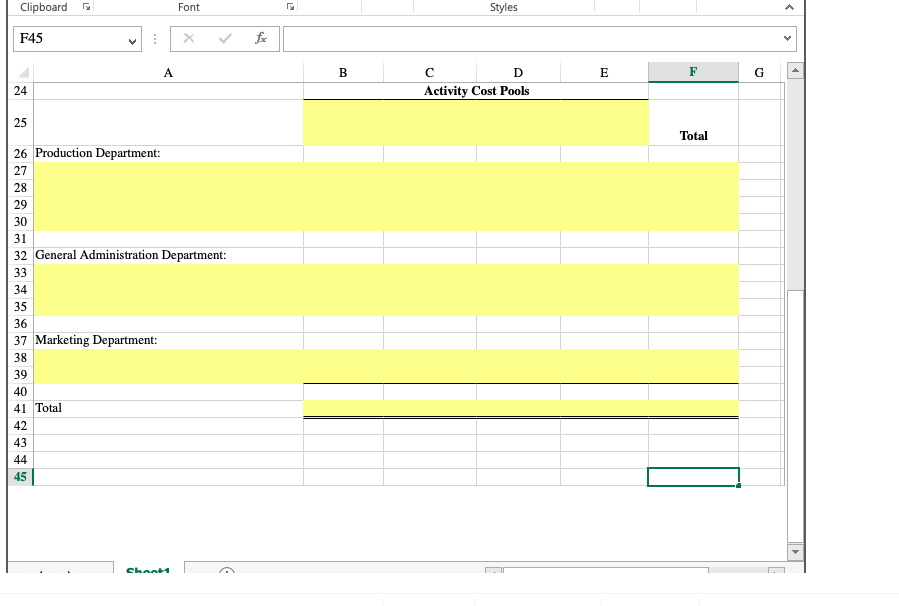 Solved ? First-Stage Allocation to Activity Cost Pools - | Chegg.com