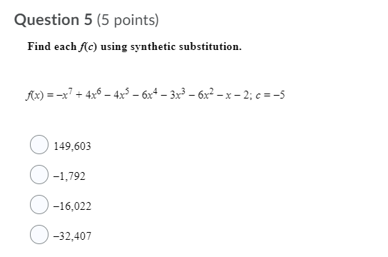 Solved Question 4 (5 points) Describe the end behavior of | Chegg.com