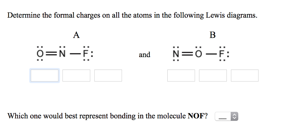 Nof Lewis Structure With Charges