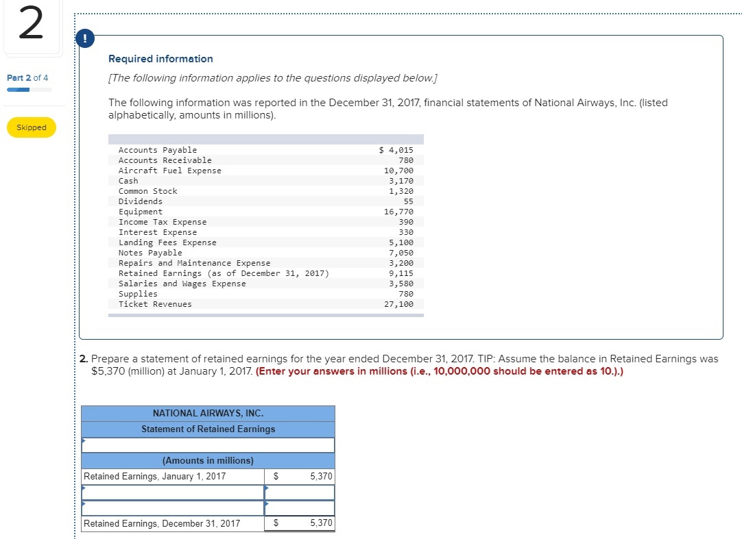 Solved 2 Required information Part 2 of 4 [The following | Chegg.com Solved 2 Required information Part 2 of 4 [The following | Chegg.com