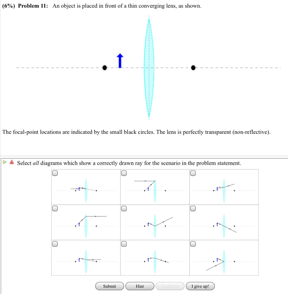 Solved: (6%) Problem 11: An Object Is Placed In Front Of A... | Chegg.com