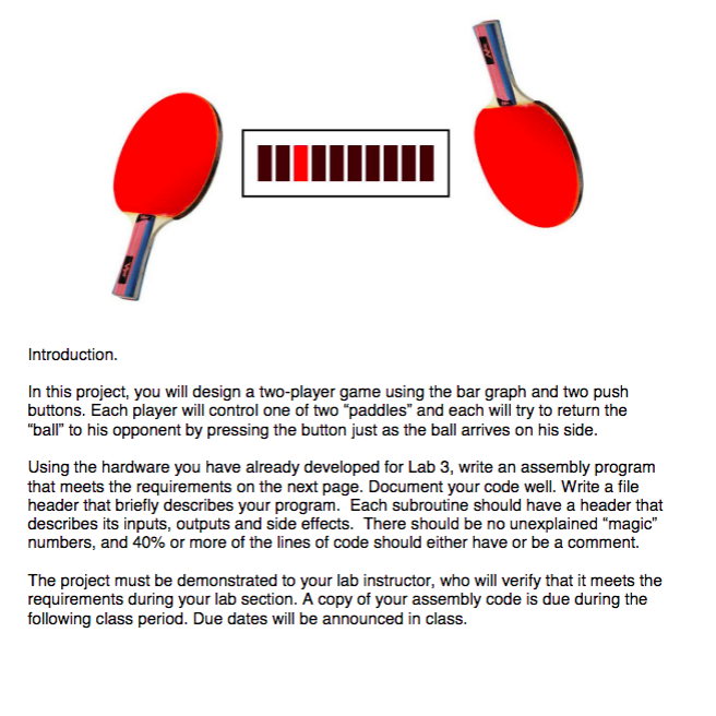 Introduction. In this project, you will design a | Chegg.com