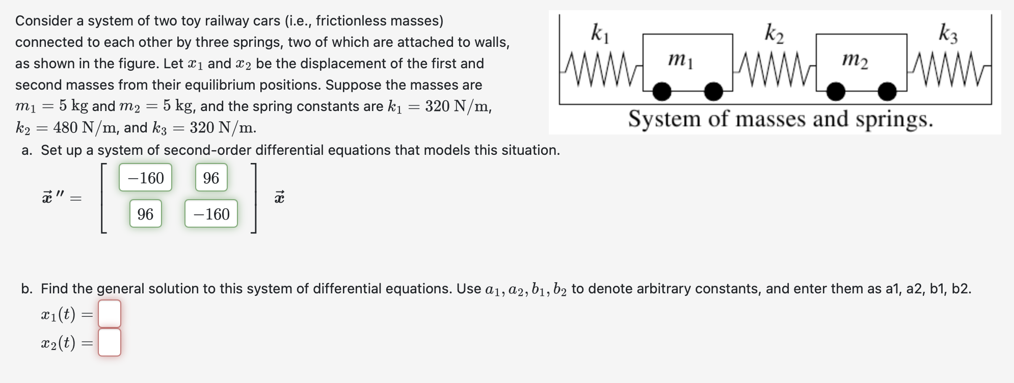 Solved Consider a system of two toy railway cars (i.e., | Chegg.com