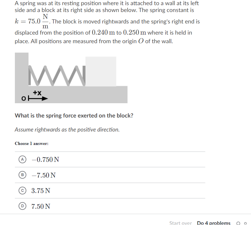 Solved A horizontal net force F is exerted on an object at | Chegg.com