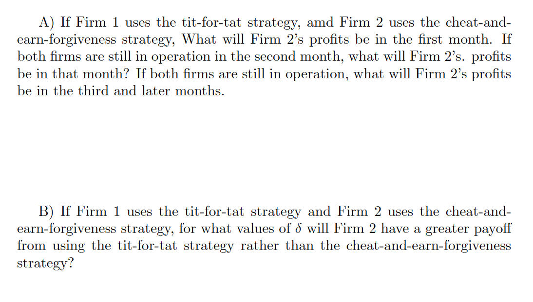Solved Problem 1. Two rival firms compete in the same | Chegg.com