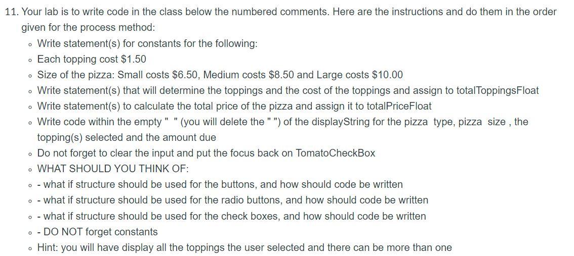 Solved 6. You will be creating the validation method. You | Chegg.com