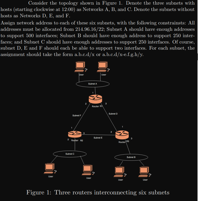 Solved Consider the topology shown in Figure 1. Denote the | Chegg.com