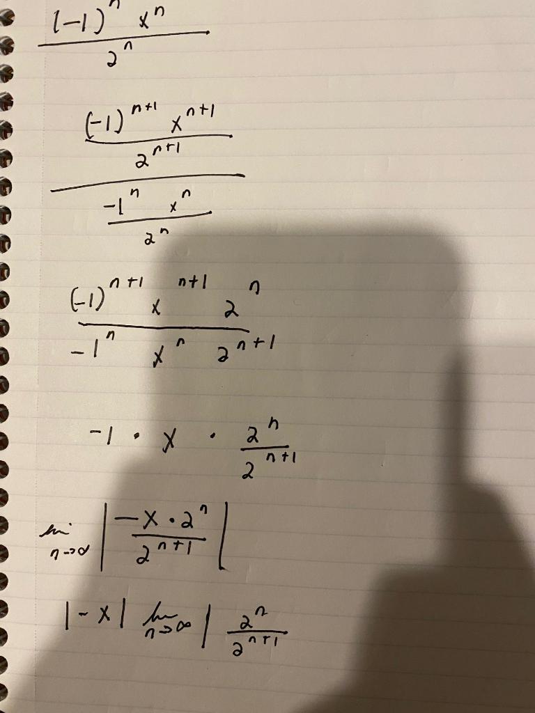 Solved 2n(−1)nxn 2n+1(−1)n+1xn+1 2n−1nxn | Chegg.com