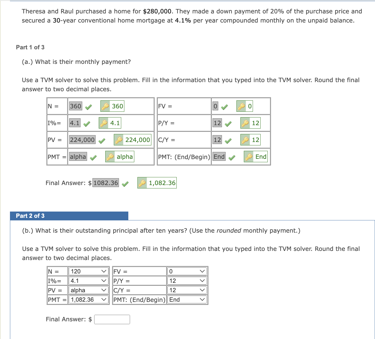 Solved Part 2 ﻿of 3(b.) ﻿What is their outstanding principal | Chegg.com