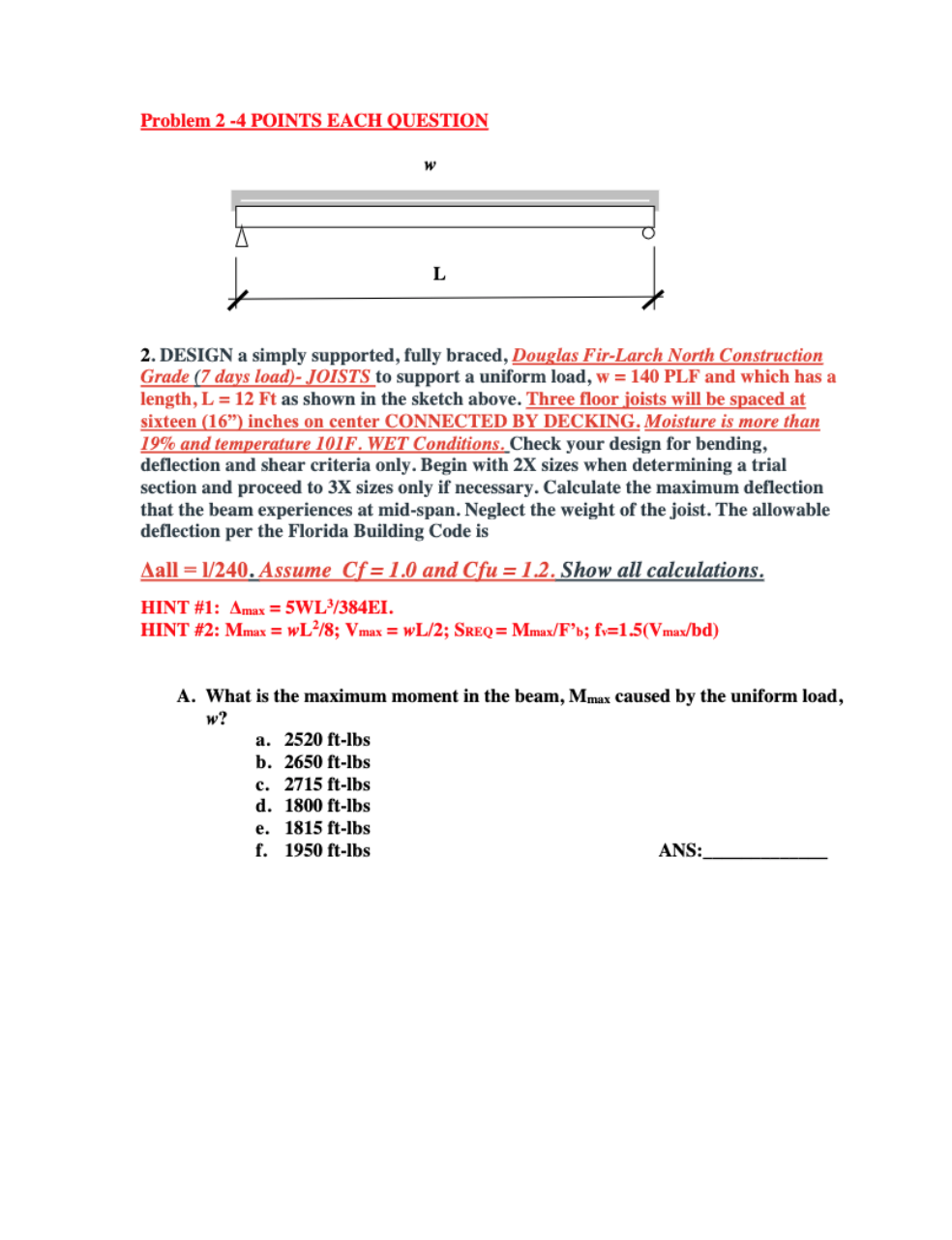 Solved Problem 3 Each question is 4 points What are the | Chegg.com
