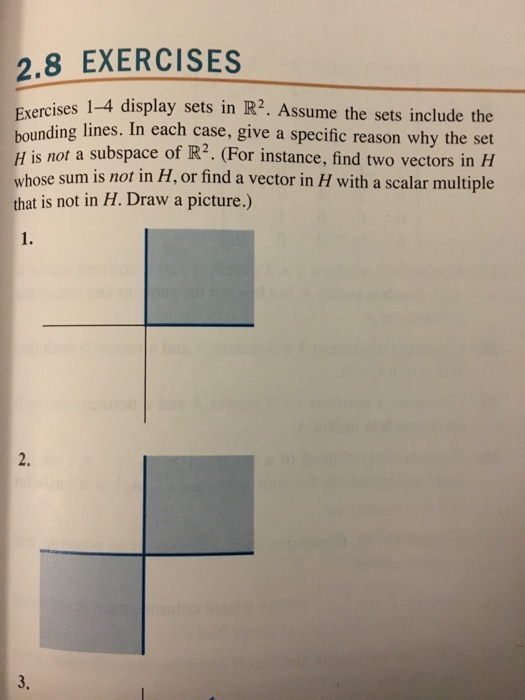 Solved 2.8 EXERCISES ises 1-4 display sets in R2. Assume the | Chegg.com