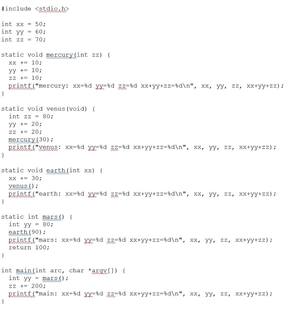 Solved What would be the output if C had a dynamic scope? | Chegg.com