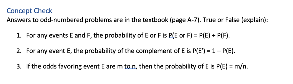 Solved Concept Check Answers to odd-numbered problems are in | Chegg.com