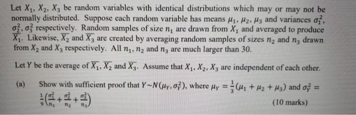 Solved Let X1, X2, X3 be random variables with identical | Chegg.com