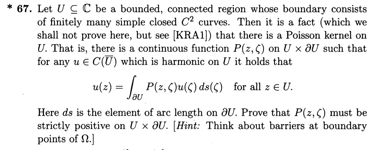Solved 67. Let U⊆C be a bounded, connected region whose | Chegg.com
