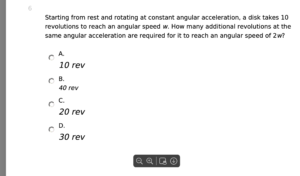 Solved 6 Starting from rest and rotating at constant angular | Chegg.com