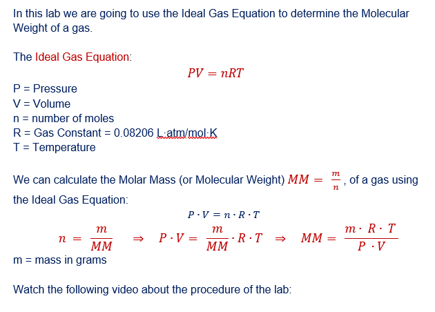 Solved In this lab we are going to use the Ideal Gas | Chegg.com