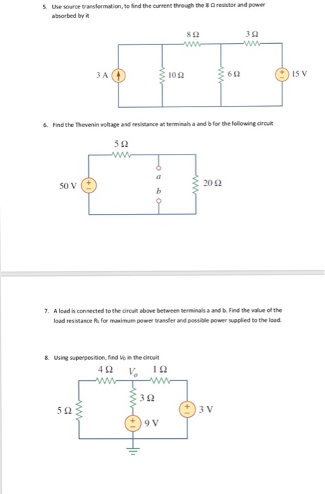 Solved Use source transformation, to find the current | Chegg.com