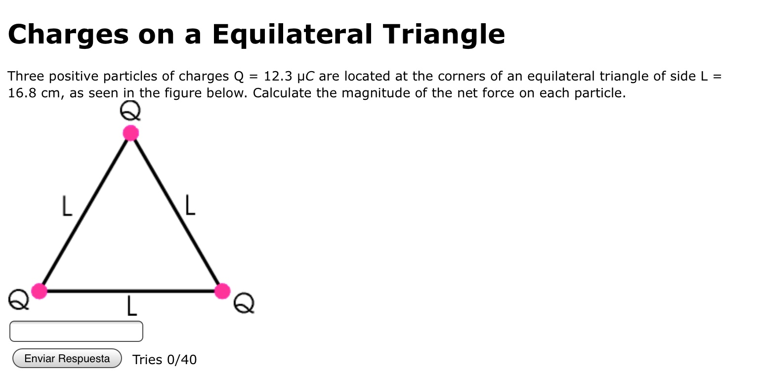 Solved Charges on a Equilateral Triangle Three positive | Chegg.com