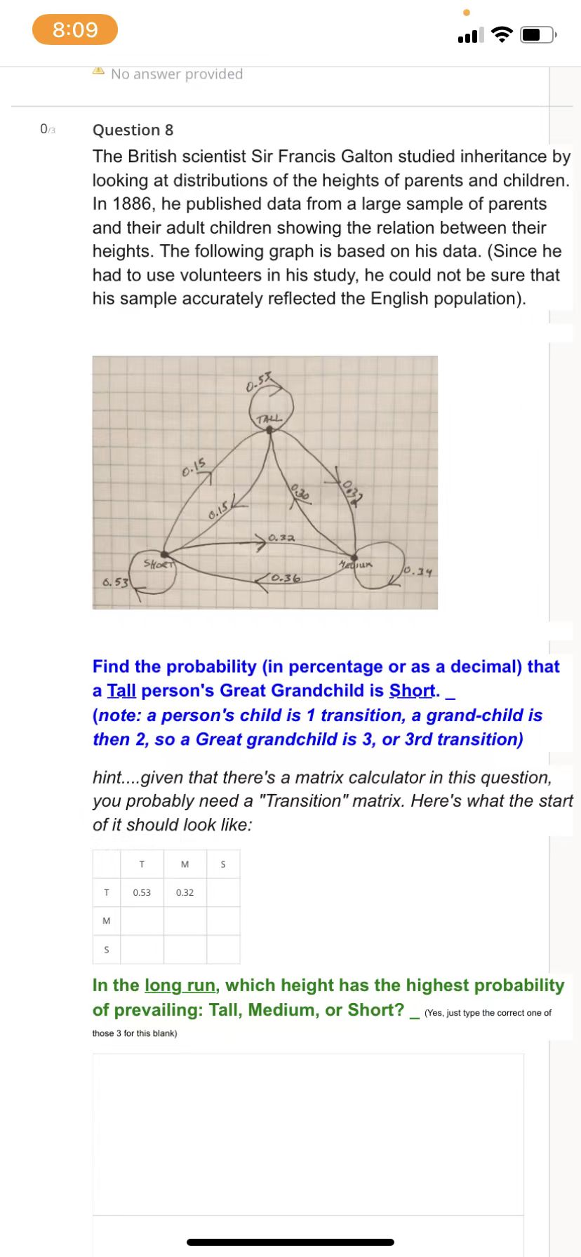 Solved Question 8 The British scientist Sir Francis Galton | Chegg.com