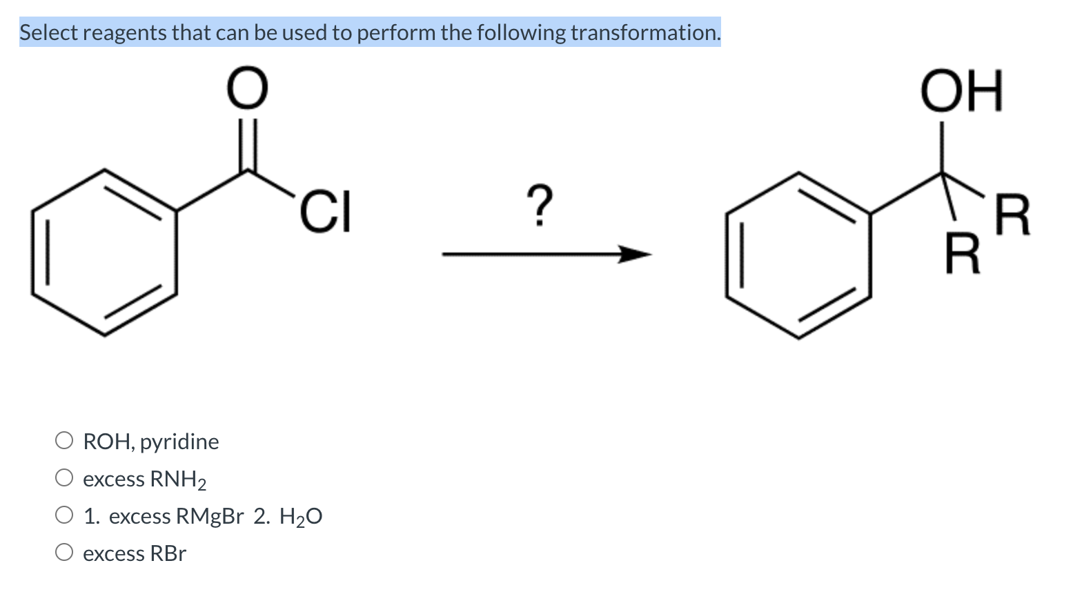 Select reagents that can be used to perform the | Chegg.com
