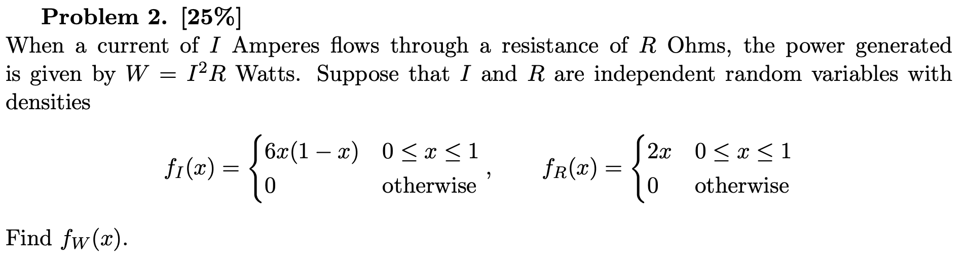 Solved Problem 2. [25\%] When a current of I Amperes flows | Chegg.com