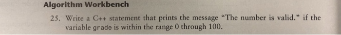 Solved Algorithm Workbench 25 Write A C Statement That 8927